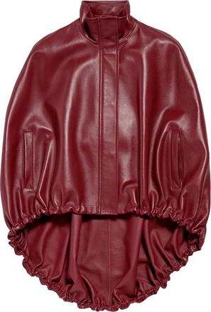 Balenciaga Stand Collar Leather Cape