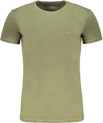 Aeronautica Gr&uuml;nes Baumwoll-T-Shirt mit Druck - - Tops - Herren - Gr&uuml;n - XL