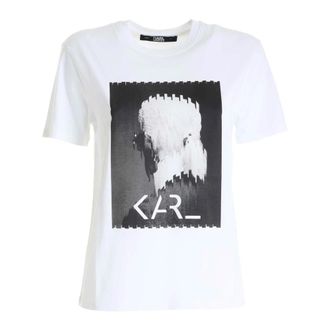 Karl Lagerfeld Karl Legend Print T-Shirt - - Tops - Damen - Wei&szlig; - XL