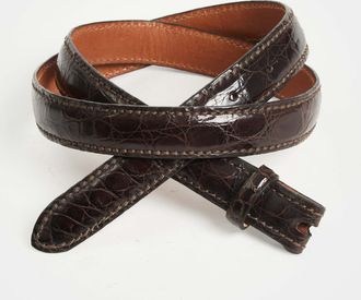 Reptiles House SABRINA - KROKODILGÜRTEL - Schokolade