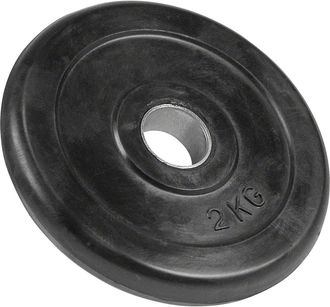 Sport-Tec Get-Fit Hantelscheibe aus Gummi, Stück, Krafttraining, Fitness, Bodybuilding, Kraftsport, Muskelaufbau, Powerlifting, ø 3 cm / 1,0kg, 2,0kg 5,0kg / St