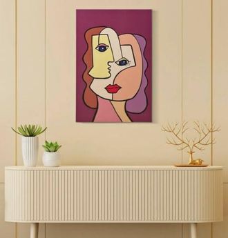 Dmora Bild Tirana 60x90h cm Mehrfarbig, Befestigung inkl