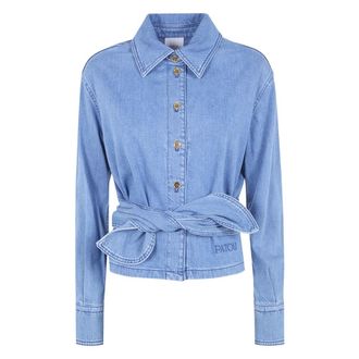 Patou Femme, Blouses et Chemises, Bleu, Taille: 38 FR Denim Vestes