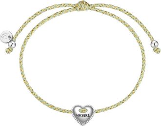 Glanzst&uuml;cke M&uuml;nchen Armband - Sterling Silber Armband Herz HASERL - Gr. ONESIZE - in Silber - f&uuml;r Damen