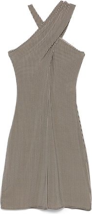 Courrèges Jersey-Minikleid mit überkreuzten Trägern - Nude