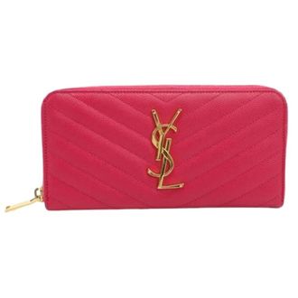 Saint Laurent Portefeuille long Pre-owned (bi-pli) - Femme - Pre-owned - Rose - Taille: ONE Size