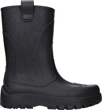 Dior Hommes Bottes En Caoutchouc Noir