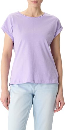 Comma Jersey-T-Shirt mit fixiertem &Auml;rmelumschlag