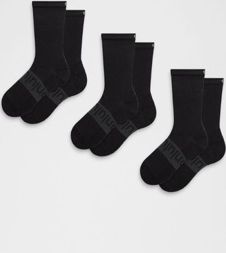 lululemon Chaussettes montantes Power Stride unisexes Lot de 3 - Taille XL
