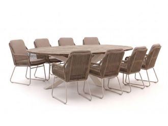 Intenso Furniture Intenso Isorella/ROUGH-Y Ellips 280cm dining tuinset 9-delig