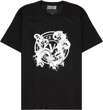 Versace Jeans Couture Homme, Tops, Noir, Taille: 2XL V-Emblem Wave T-Shirt