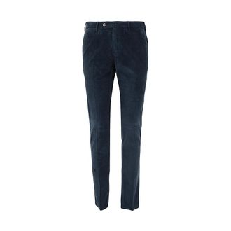 PT01 Flache vordere Hose mit diagonalen Taschen - - Trousers - Herren - Blau - L