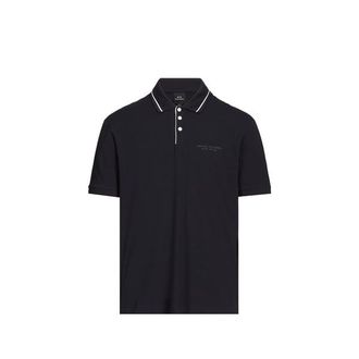 A|X Armani Exchange Polo uni en coton m&eacute;lang&eacute;
