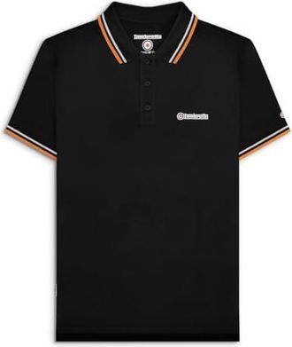 Lambretta Polo triple pointe pour homme, noir/or, L