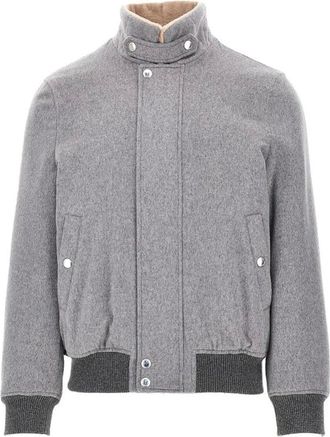 Brunello Cucinelli Veste dext&eacute;rieur en daim rembourr&eacute;e - Homme - Vestes - Gris - Taille: M