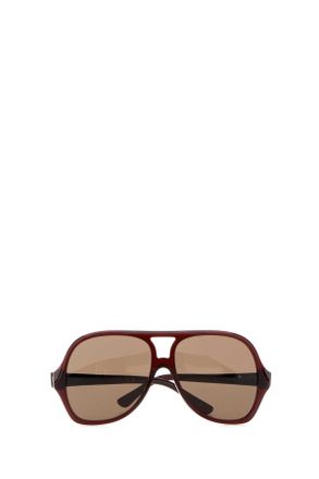Chlo&eacute; SUNGLASSES Acetate Aviator Sunglasses - Brown