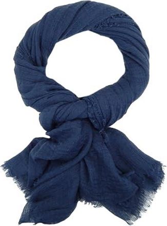 Ella Jonte Écharpe légère et douce pour homme, couleur unie, bleu foncé, taille unique