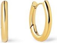 Singularu Boucles doreilles Samba. Acier avec Plaqué Or 18Kt. Style Minimaliste avec Fermoir Click/Congo. Bijoux pour Femme