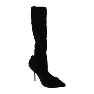 Dolce & Gabbana Luxuri&ouml;se Schwarze Stretch-Sockenstiefel - - Shoes - Damen - Schwarzk - 41 EU
