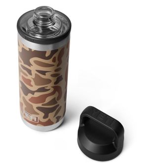 Yeti Rambler 530 ml Flasche, vakuumisoliert, Edelstahl mit Trinkverschluss, Wetlands Camo