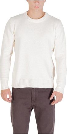 Gianni Lupo Homme, Pulls, Blanc, Taille: S Tricot à col rond et manches longues