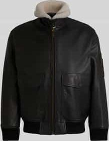 HUGO BOSS Regular Fit Lederjacke im Aviator-Stil Modell LORAN