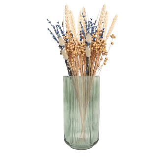 Point-Virgule Vase, deko Wohnzimmer, blumenvasen aus Glas, wunderschön, grün, 14.3x28cm