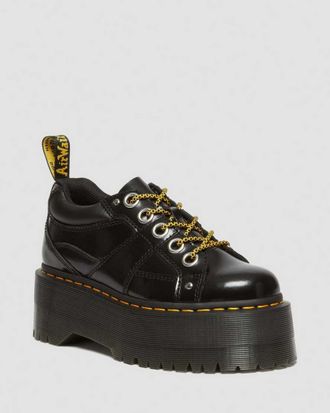 Dr. Martens 5-Eye Max Buttero Leder Plateauschuhe Stiefel in Schwarz, Gr&ouml;&szlig;e: 38