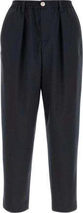 Marni Homme, Pantalons, Bleu, Taille: M Tropical Wool Cropped Pantalons