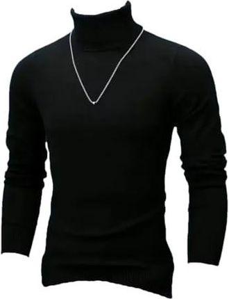 Generic Pull dhiver cor&eacute;en &agrave; col roul&eacute; pour homme - Manches longues - Chaud et &eacute;pais, 23, L