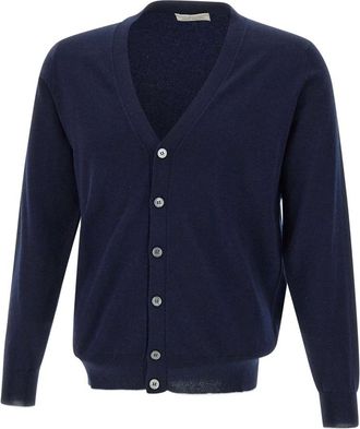 FILIPPO DE LAURENTIIS Homme, Pulls, Bleu, Taille: M Cardigan en coton et cachemire