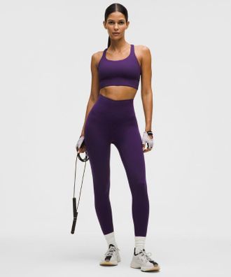 lululemon Glow Up Leggings mit hohem Bund f&uuml;r Frauen - 64 cm - Gr&ouml;&szlig;e 12 in Dark Court Purple