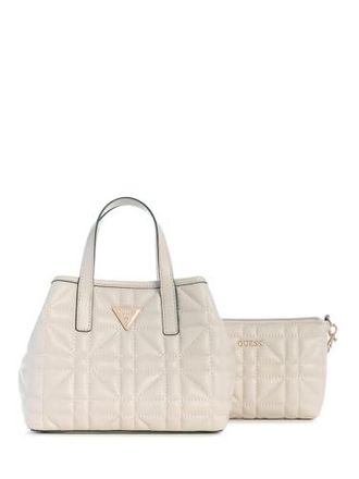 Guess Edita Mini Tote, Fourre-Tout Femme, Stone, Taille Unique