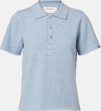 Extreme Cashmere Polo N&deg;198 Salamander en cachemire m&eacute;lang&eacute;