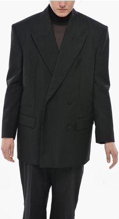 Givenchy Oversized Double-Breasted Blazer With Padded Shoulders size 40