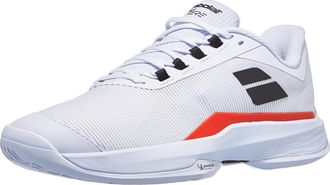 Babolat Tennisschuhe Herren, Jet Tere 2 All Court, Größe 40, Weiß Strike Rot, Leichtes und Langlebiges Material, Komfort und Halt für Clubspieler
