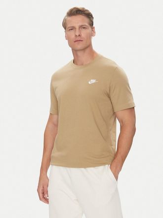 Nike T-Shirt Nsw Club Tee AR4997 Khakifarben Regular Fit
