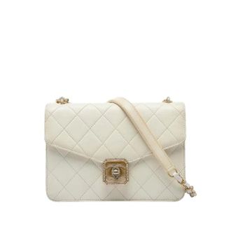 Chanel Sac bandouli&egrave;re matelass&eacute; Pre-owned - Femme - Pre-owned - Blanc - Taille: ONE Size