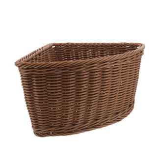 Lurrose Eckkorb Dreieck Aufbewahrungskorb Kunststoff Metall Mit Handgeflochtener Oberfl&auml;che Platzsparend F&uuml;r K&uuml;che Bad Kleiderschrank Offenes Design F&uuml;r Snack