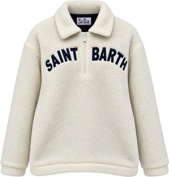 Saint Barth SweaT-shirt en moumoute - unisex - Sport - Beige - Taille: M