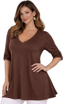 Eye Catch EyeCatch Plus - Tunique basique col en V - Shellie - Femme - Grandes Tailles