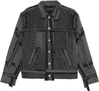 Who Decides War by Ev Bravado Homme, Vestes, Gris, Taille: L Exposure Denim Jacket