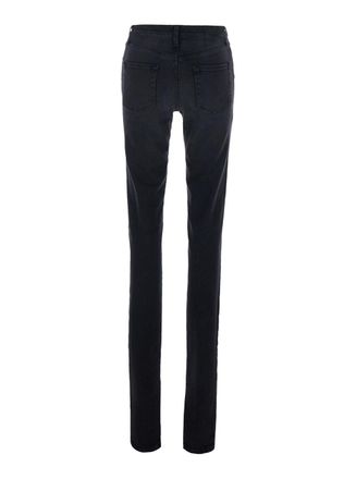 Gucci Womens Jeans Mid-Rise Black Split Hem