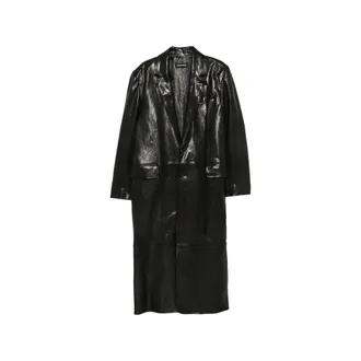 Ann Demeulemeester Buttoned Leather Coat