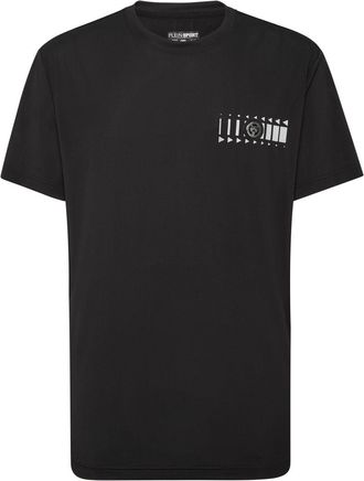Plein Sport SS Racing T-Shirt mit Logo-Schild - Schwarz