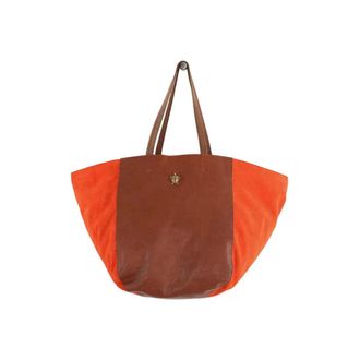 CLARIS VIROT Cabas en cuir orange