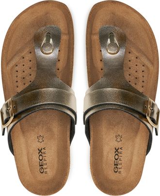 Geox Zehentrenner Geox D Brionia D35LSK 000BN C2012 Goldfarben