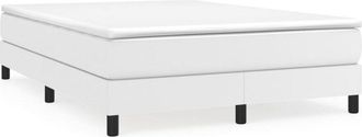 vidaXL Bettgestell Wei&szlig; 140x190 cm Kunstleder Vidaxl