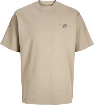Jack & Jones Jprblachad Branding SS Crew Neck Tee Sn T-Shirt pour Homme, Grège, M
