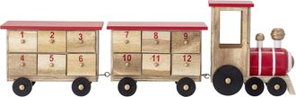 Bloomingville Wiederverwendbarer Holz-Adventskalender in Form eines Zugs - Festliche Vorfreude pur